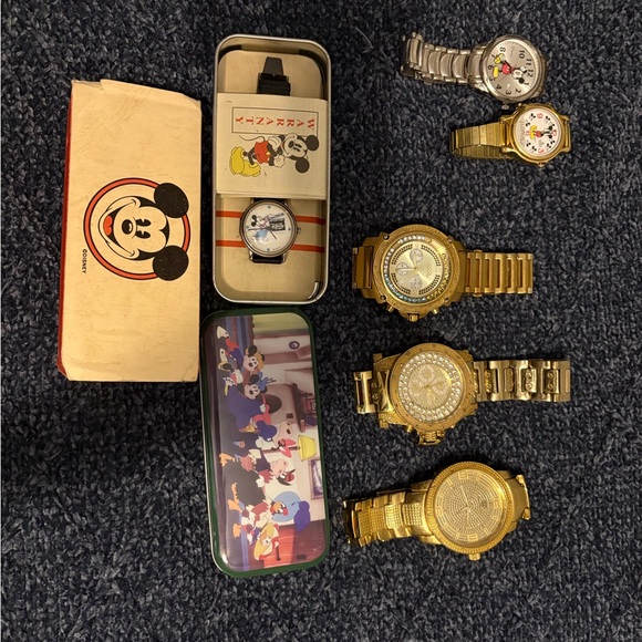 Other | Gold And Silver Mickey Mouse Watches Set | Poshmark